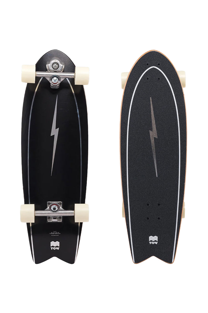 YOW Pipe 32" Power Surfing Series Surfskate - Black – Sanbah Australia